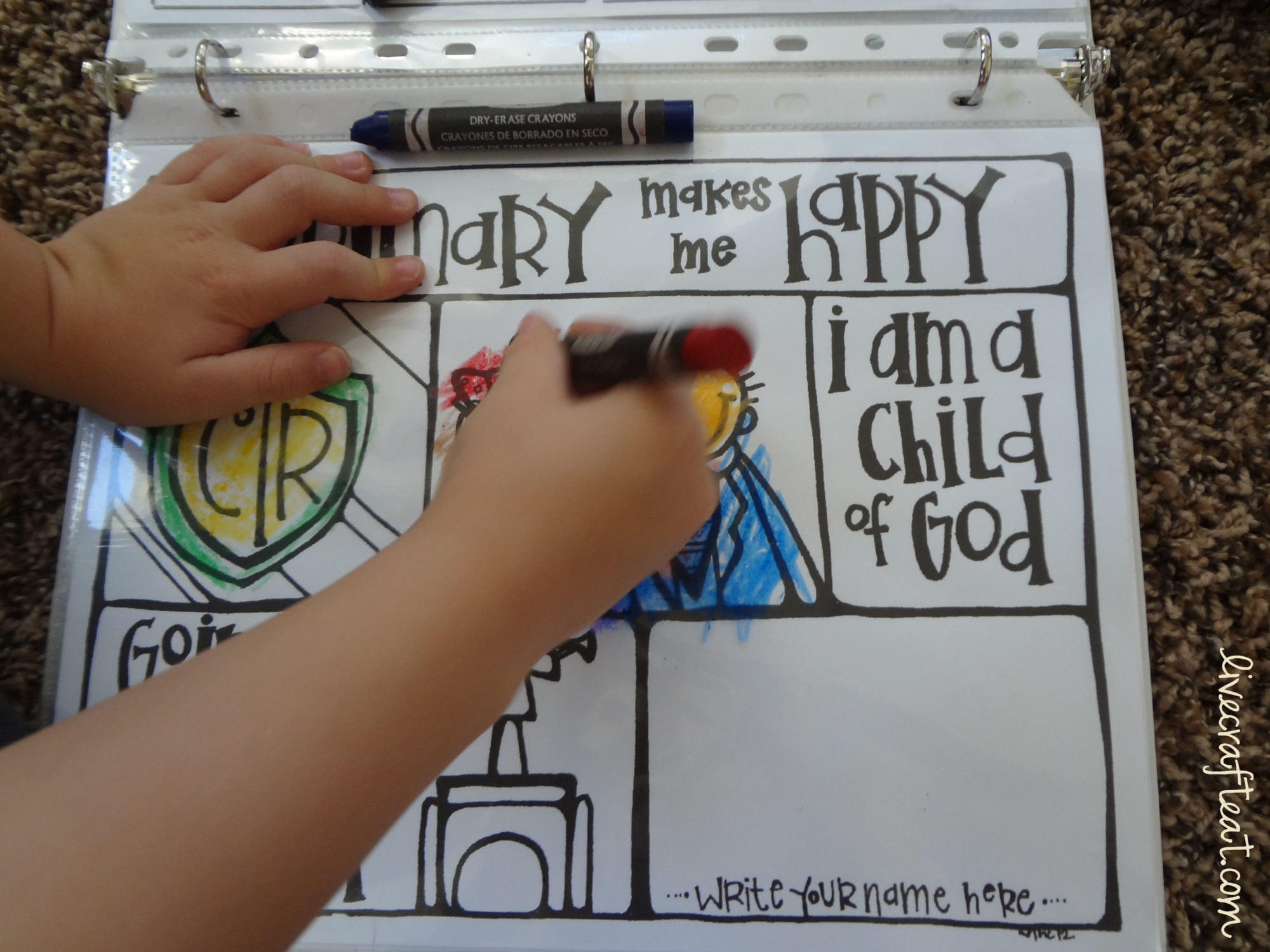 DIY Dry Erase Activity Book For Kids | Live Craft Eat