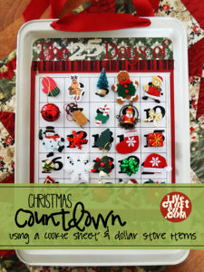 how to make a cookie sheet christmas countdown | Live Craft Eat