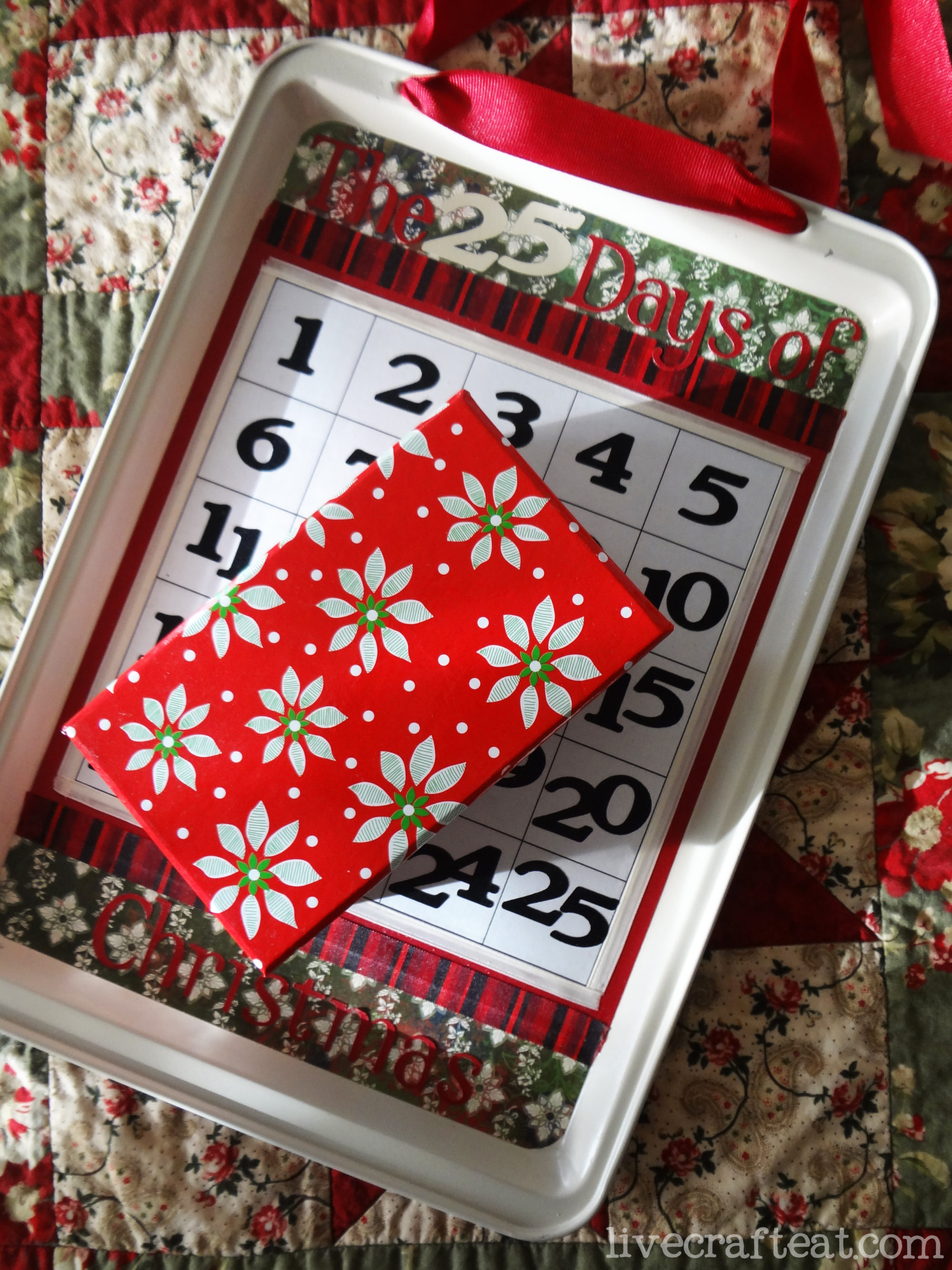 how to make a cookie sheet christmas countdown | Live Craft Eat