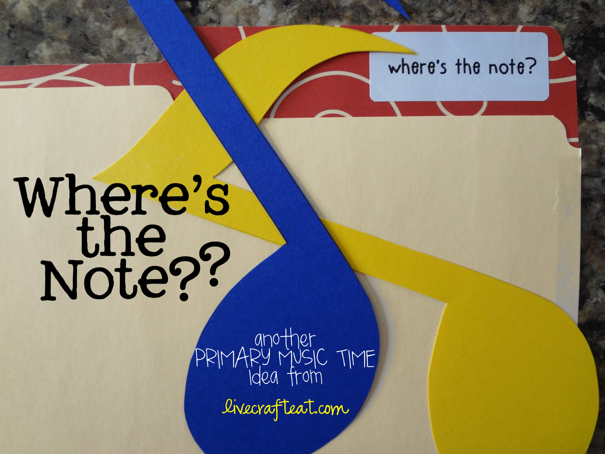 Where's The Note Game - LDS Music Time Ideas | Live Craft Eat