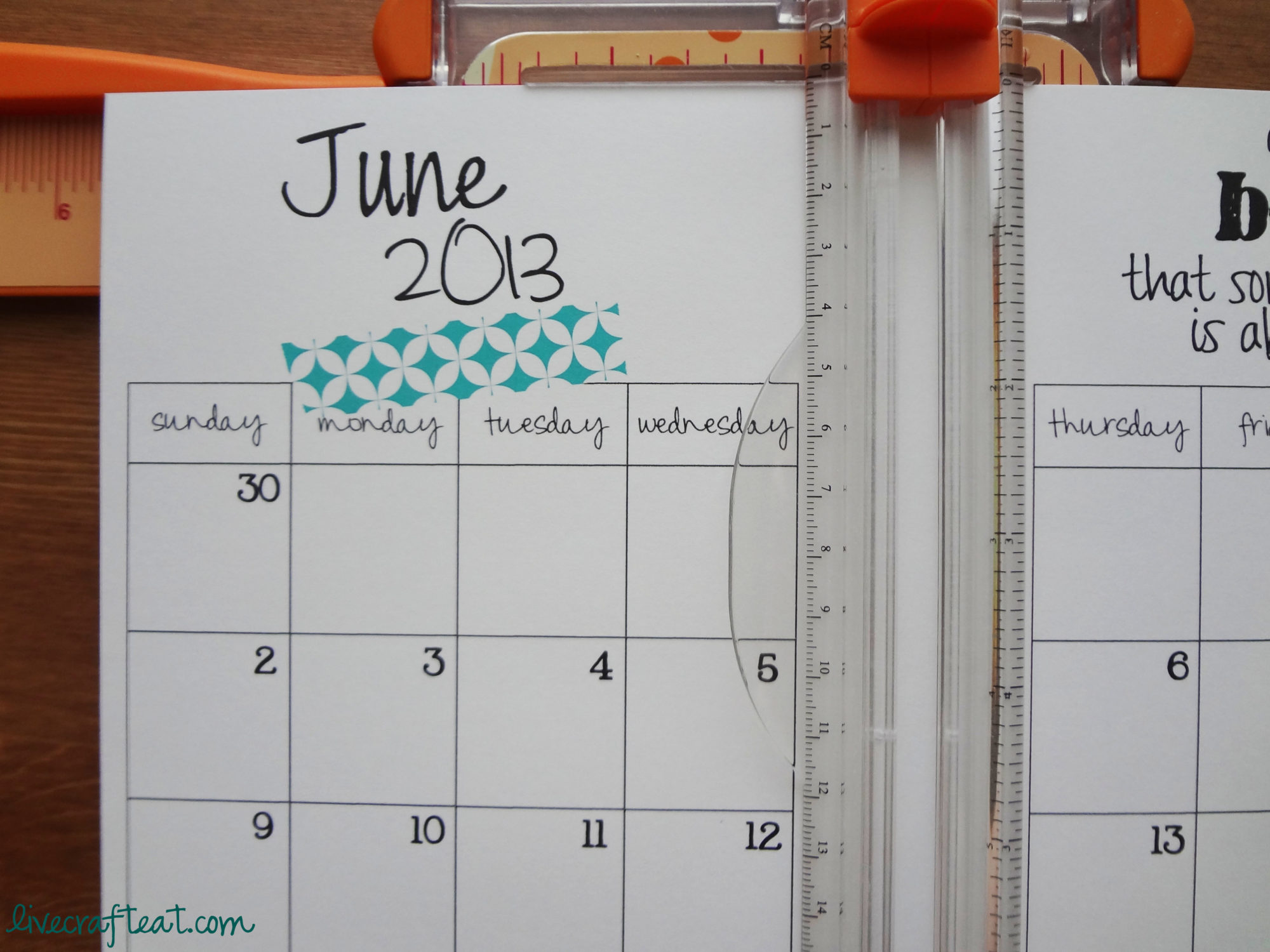 DIY Planner From A Cereal Box 2013 - Free Printables | Live Craft Eat