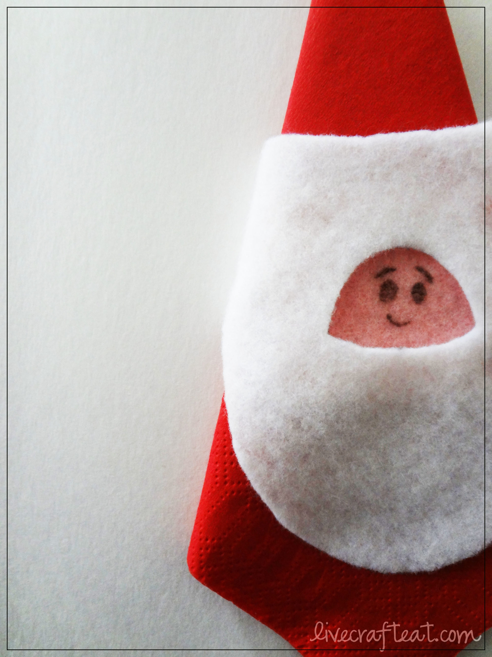 DIY Christmas Napkin Rings - Free Santa Template | Live Craft Eat