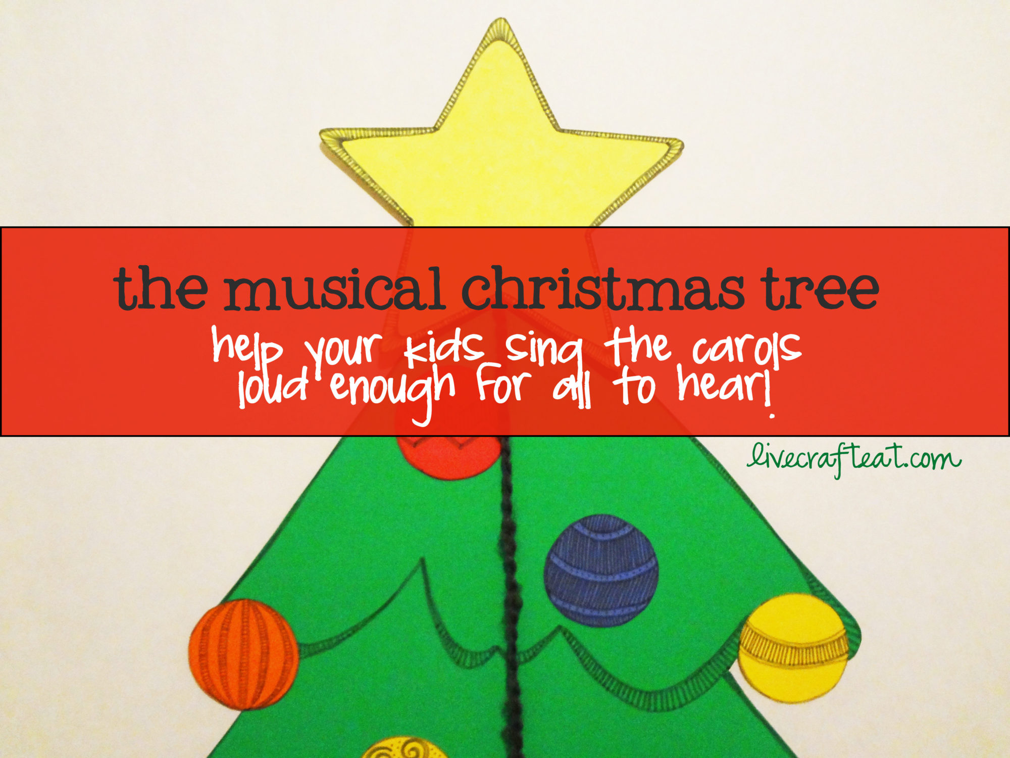 Musical Christmas Tree Singing Help For Kids | Live Craft Eat