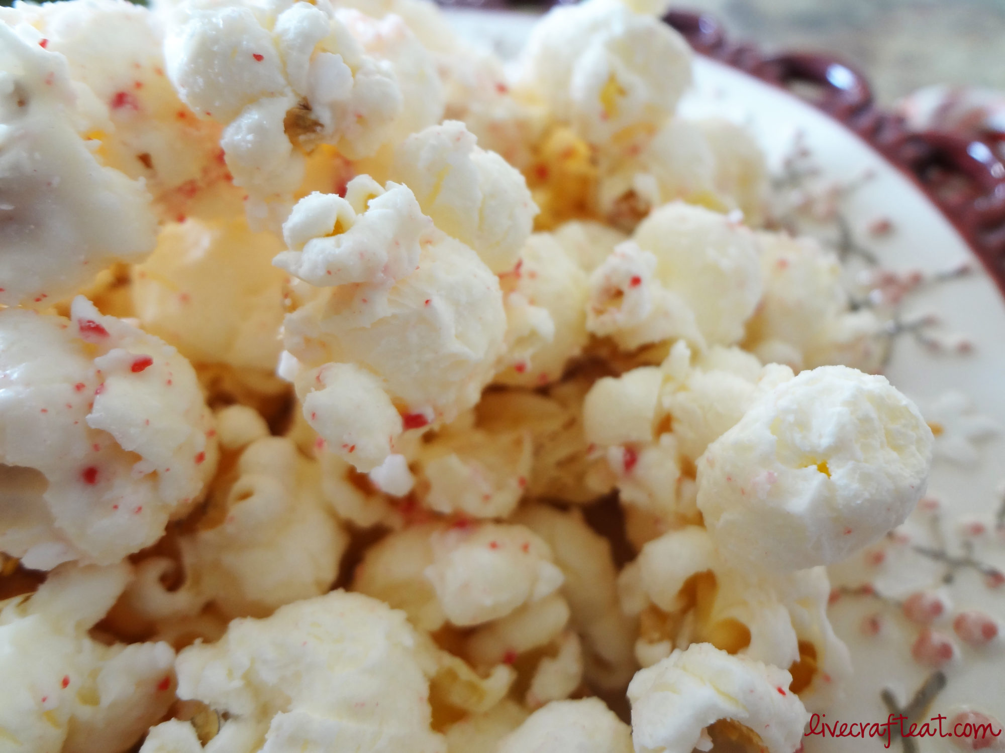 Candy Cane Popcorn Recipe | Live Craft Eat