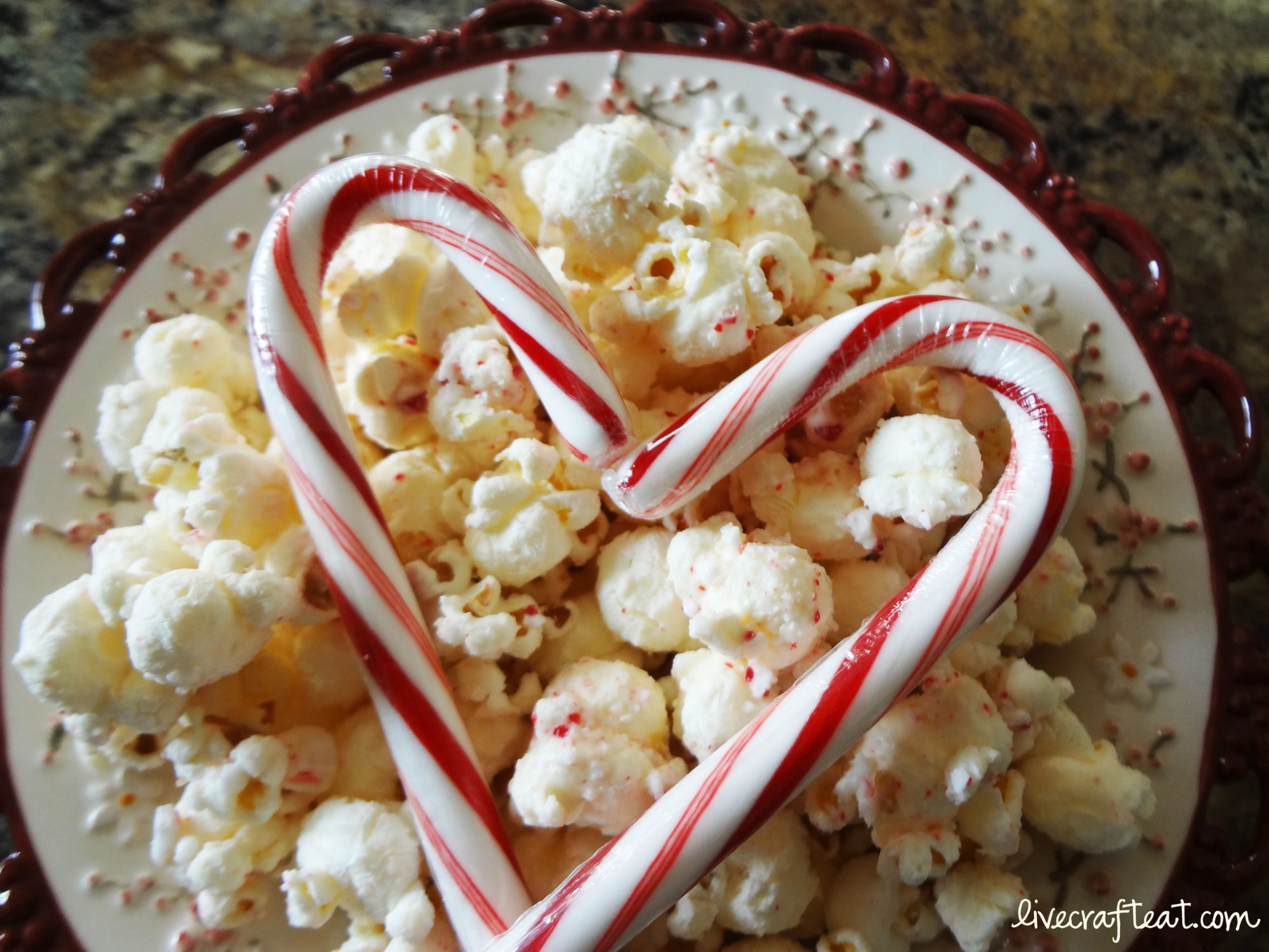 Candy Cane Popcorn Recipe | Live Craft Eat