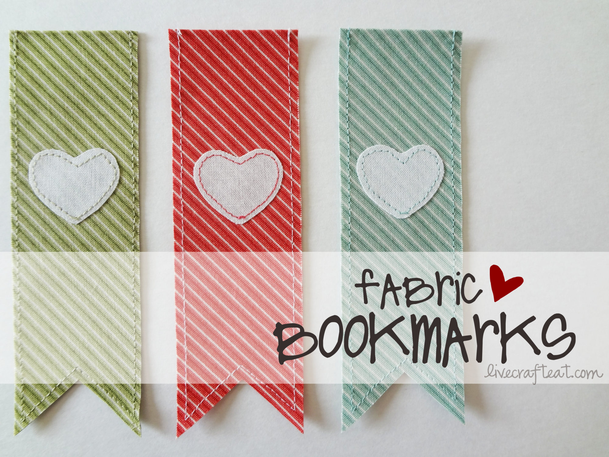 Pretty Fabric Bookmarks | Live Craft Eat