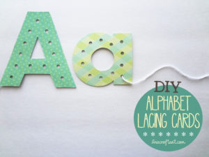 diy alphabet lacing cards :: help your child learn to write | Live ...