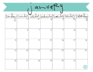 January 2014 Calendar - Free Printable | Live Craft Eat
