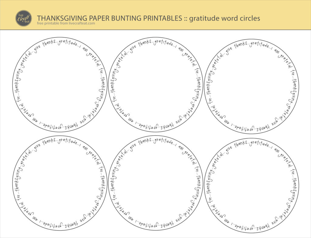 DIY Thanksgiving Decoration & Kids Craft - Free Printables | LCE