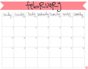 February 2015 Calendar - Free Printable | Live Craft Eat