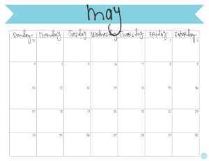 May 2015 Calendar - Free Printable | Live Craft Eat