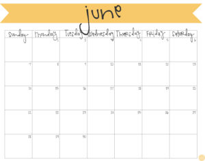 June 2015 Calendar - Free Printable | Live Craft Eat