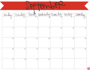 September 2015 Calendar - Free Printable | Live Craft Eat
