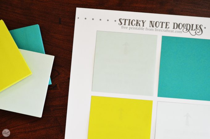 Free Template For DIY Printable Sticky Notes | Live Craft Eat