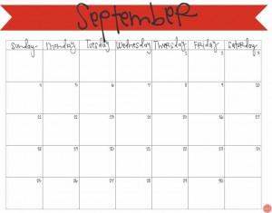 September 2016 Calendar - Free Printable | Live Craft Eat