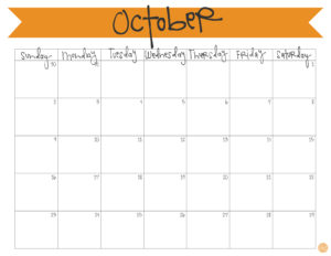 October 2016 Calendar - Free Printable | Live Craft Eat