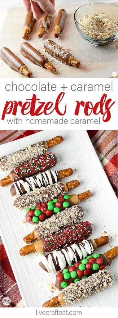 How To Make Chocolate Caramel Covered Pretzel Rods | Live Craft Eat