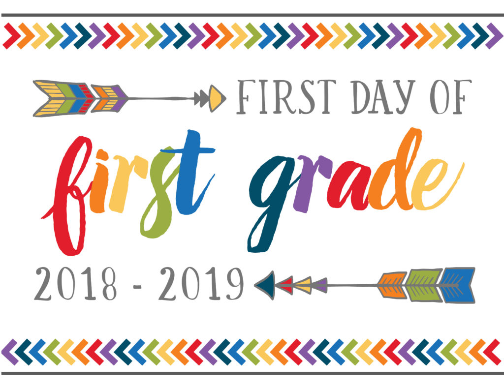 First Day Of School Printables - FREE - 21 Layouts of Pre-K - 6th ...