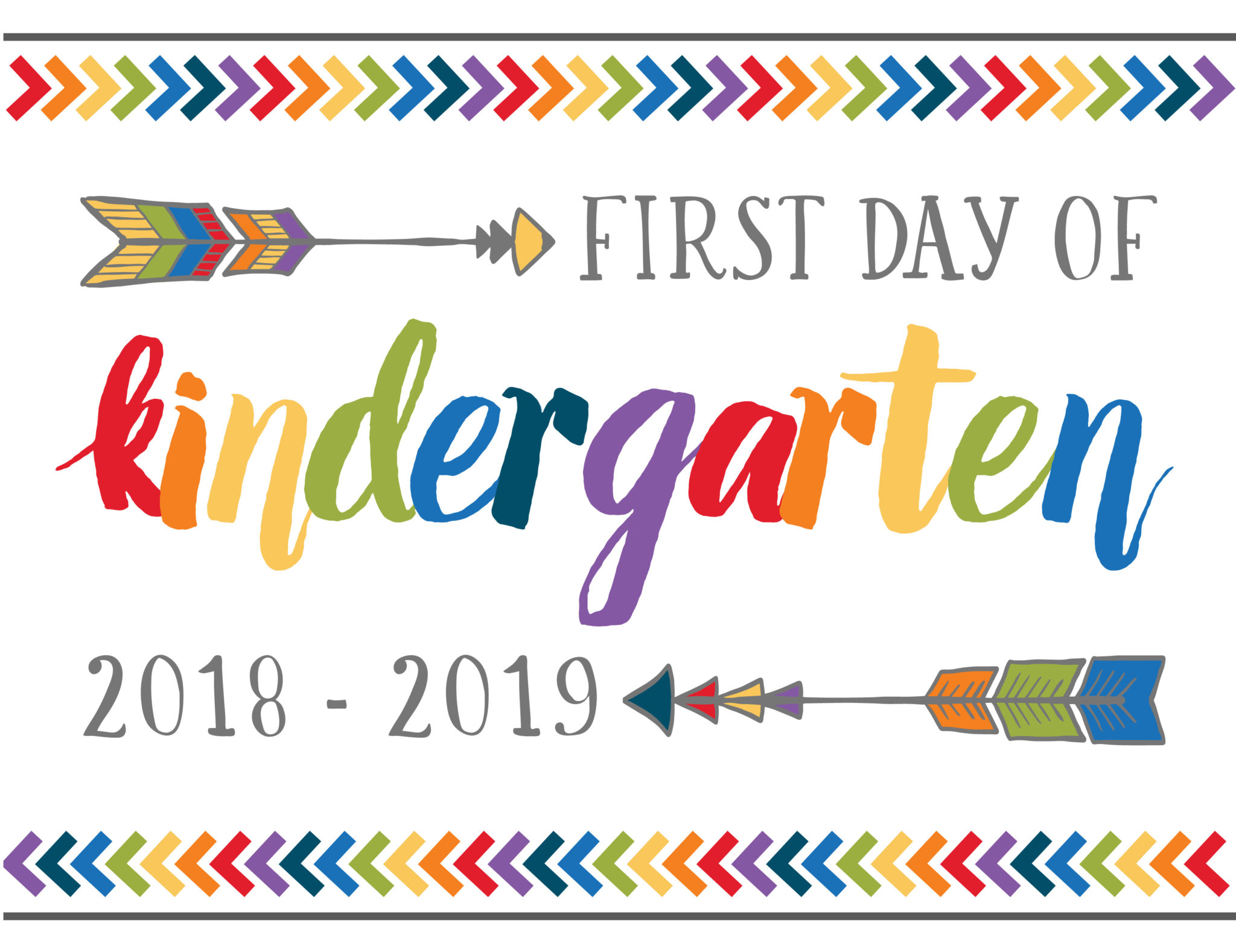 First Day Of School Printables - FREE - 21 Layouts of Pre-K - 6th ...