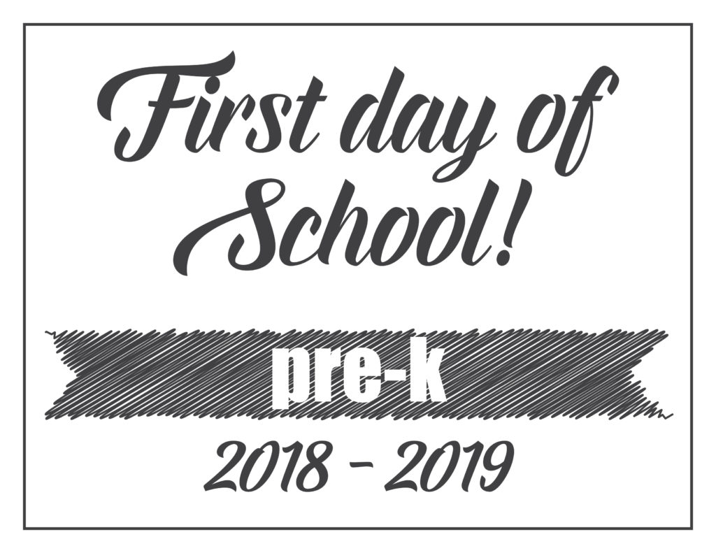 First Day Of School Printables - FREE - 21 Layouts of Pre-K - 6th ...