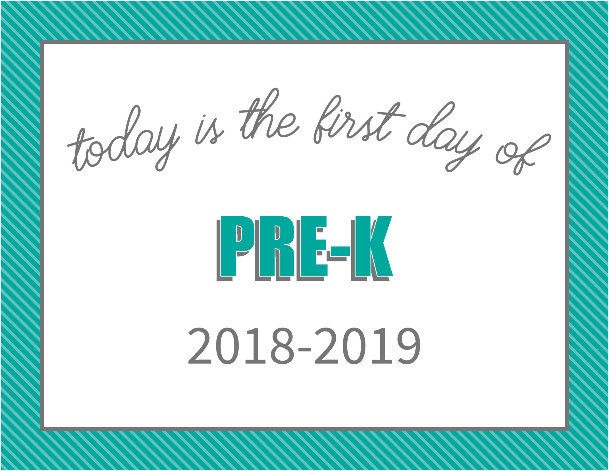 First Day Of School Printables - FREE - 21 Layouts of Pre-K - 6th ...