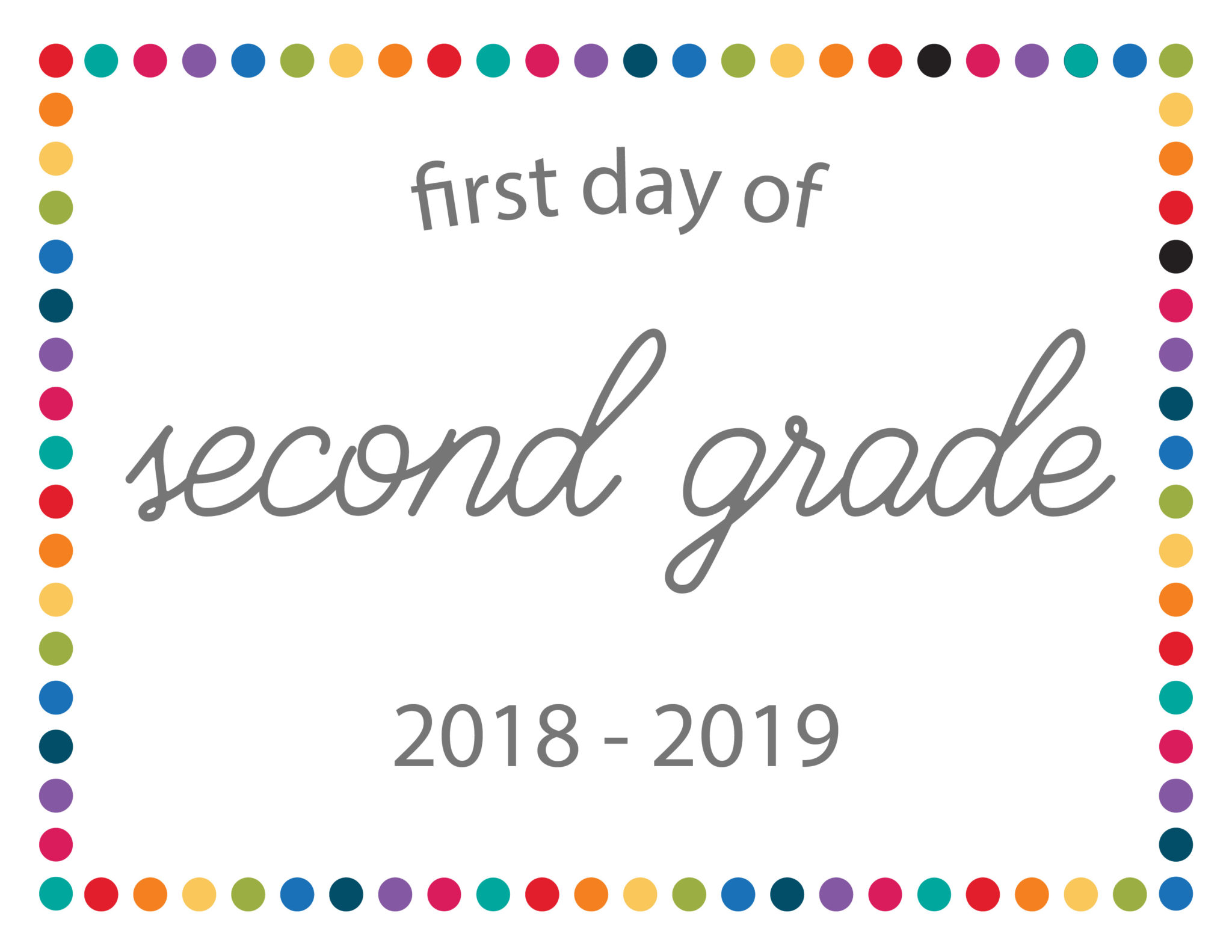 First Day Of School Printables - FREE - 21 Layouts of Pre-K - 6th ...