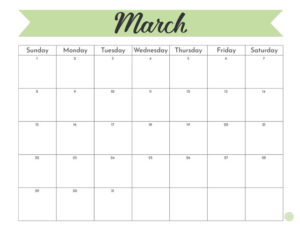 March 2020 Calendar - Free Printable | Live Craft Eat