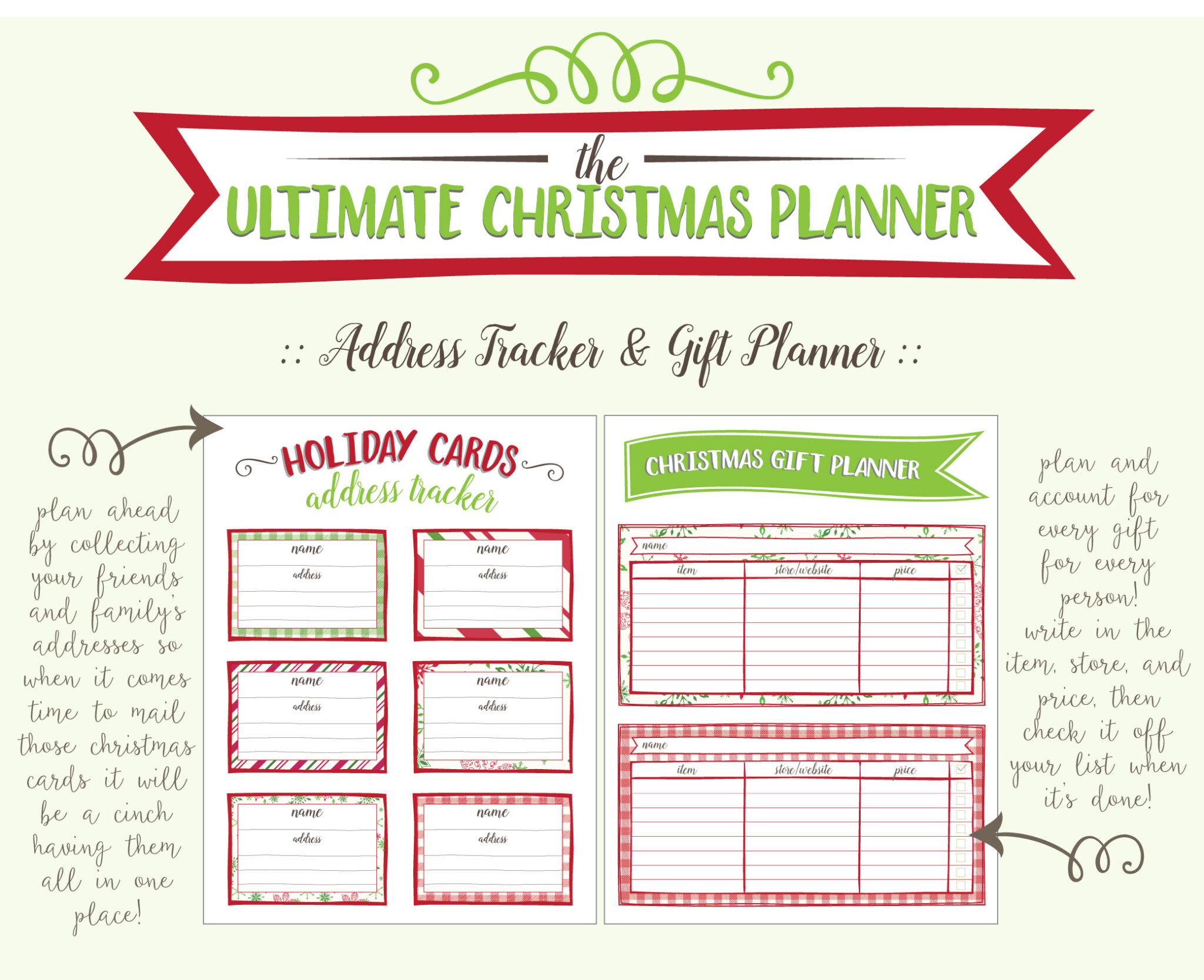 Free Printable Christmas Planner - 26 Pages! | Live Craft Eat