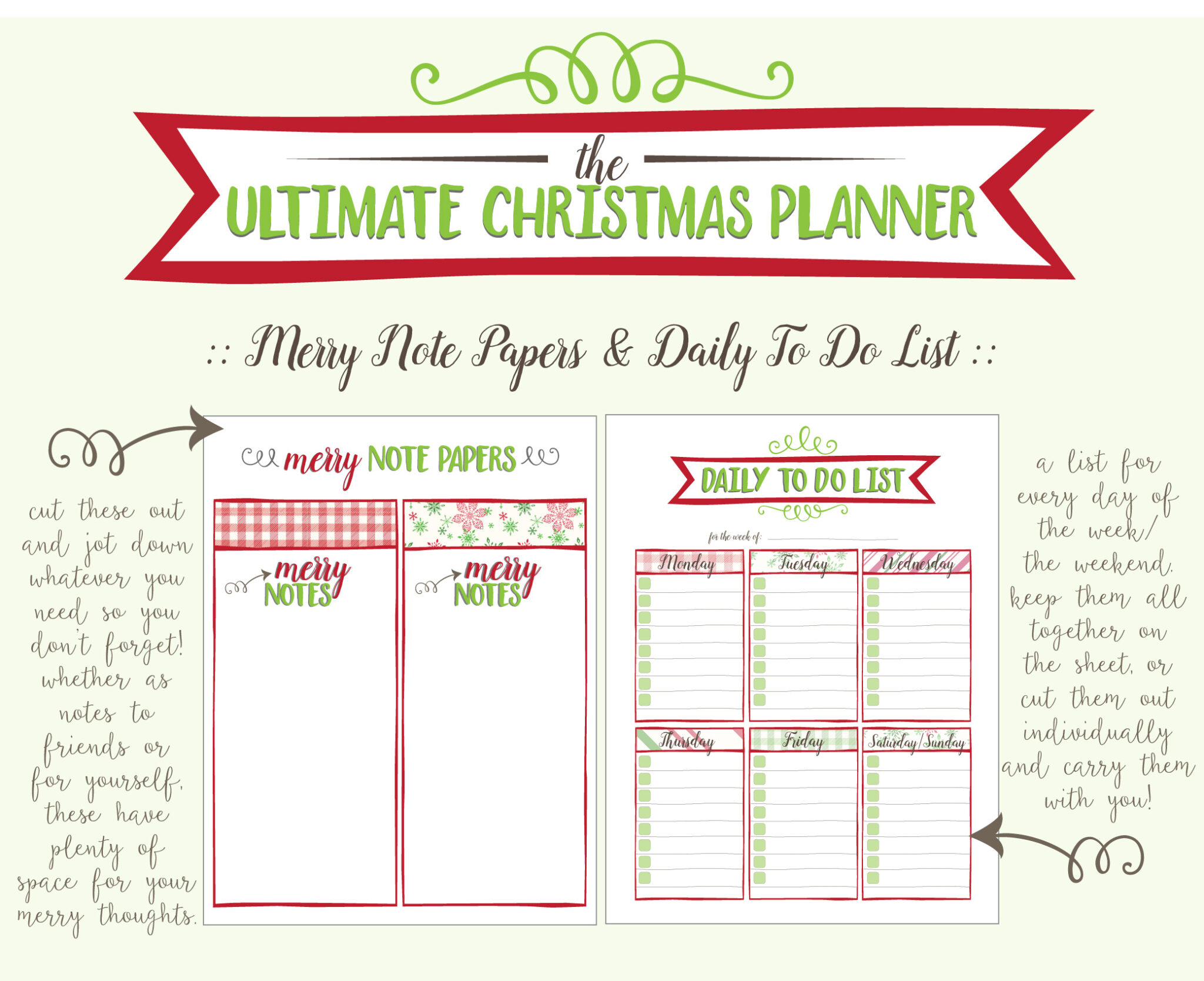 Free Printable Christmas Planner - 26 Pages! | Live Craft Eat