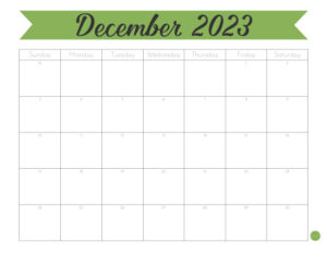 December 2023 Calendar - Free Printable | Live Craft Eat