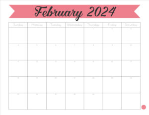 February 2024 Calendar - Free Printable | Live Craft Eat